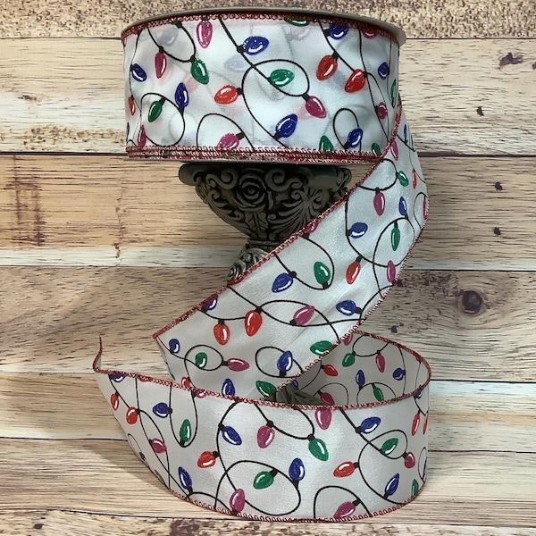 Christmas Lights Ribbon - Etsy