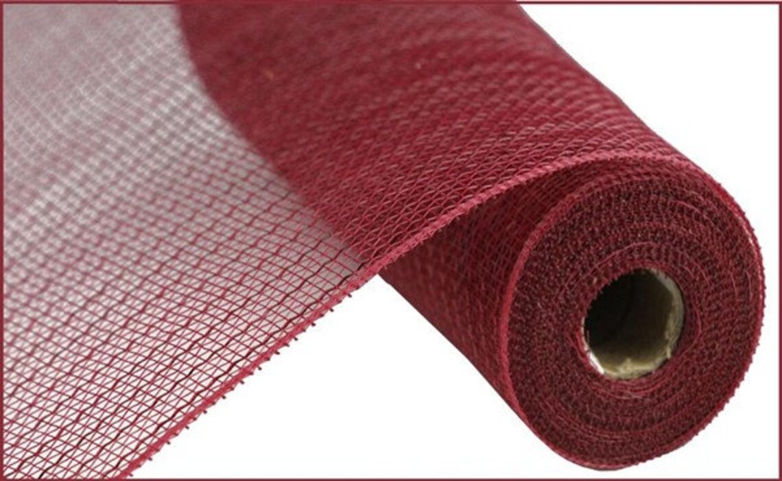 Metallic Value Mesh Burgundy With Red Foil 10 X 10 - Etsy