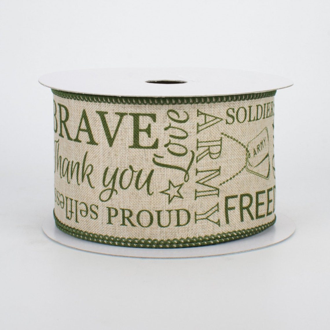 Wired Ribbon Army Ribbon: Army Green Patriotic Ribbon | Etsy