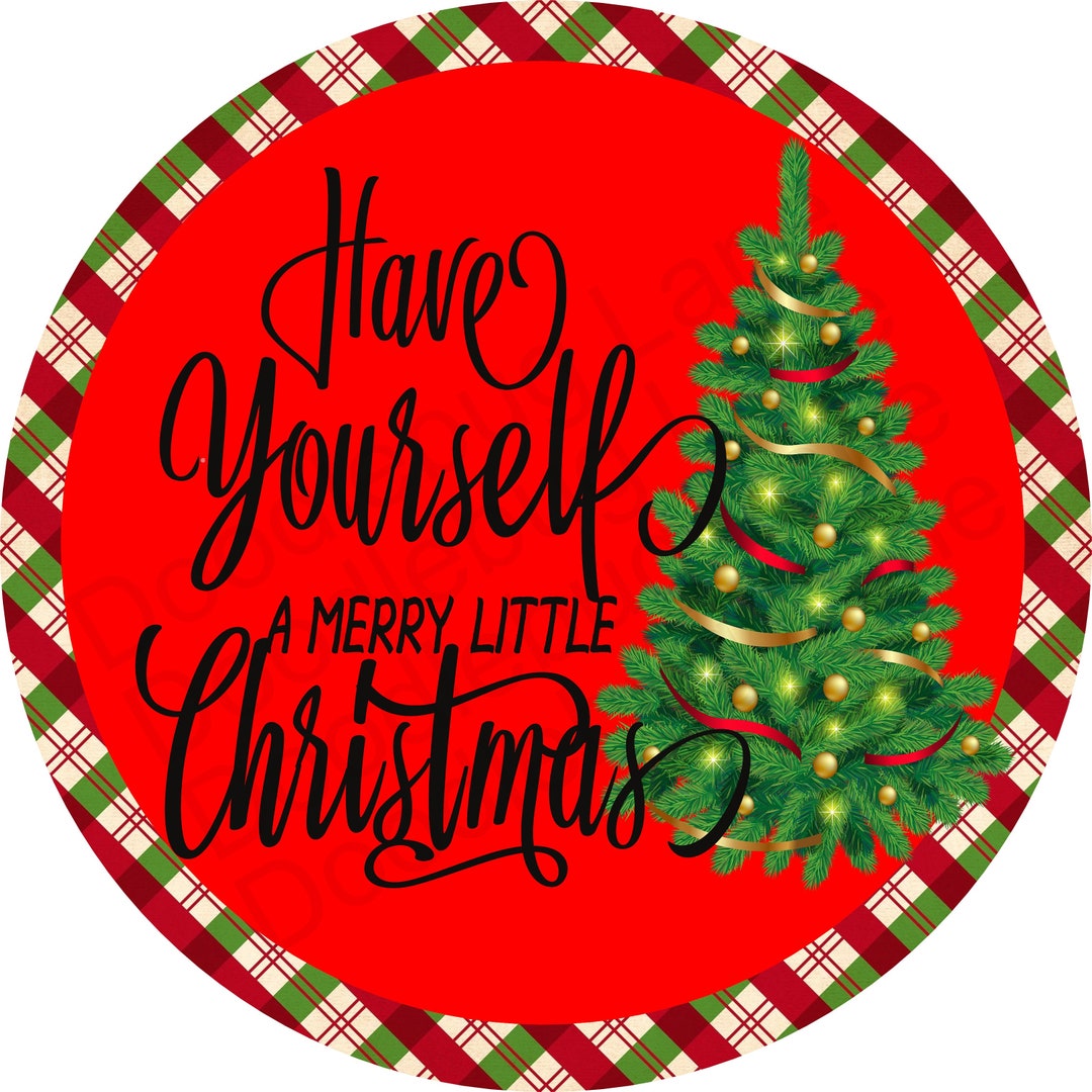 Christmas Wreath Sign - Merry Little Christmas - Christmas Decor ...