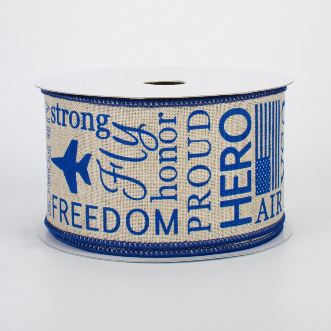 Wired Ribbon - Air Force Ribbon - Air Force Decor - Military Decor ...