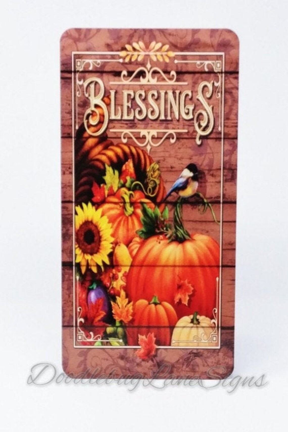 Fall Wreath Sign Fall Decor Blessings Pumpkin Sign | Etsy