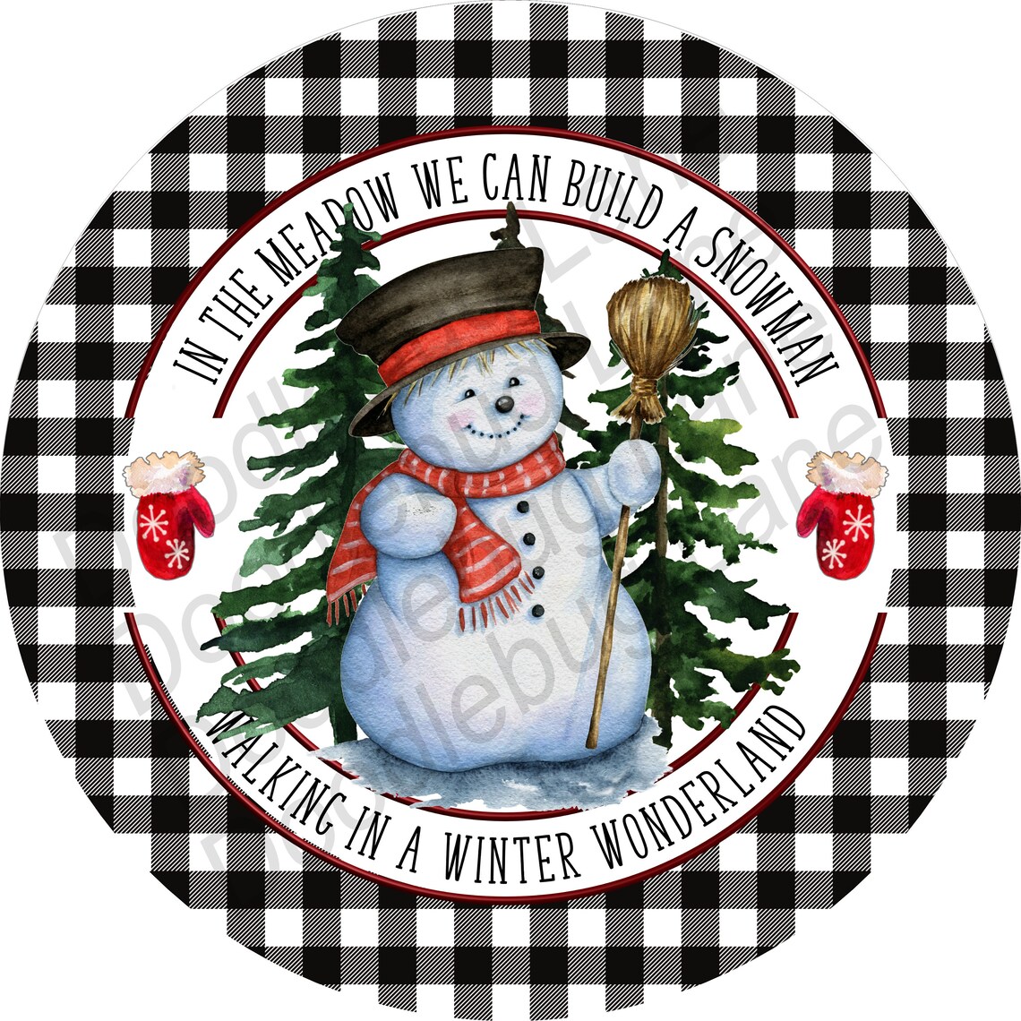 Christmas Wreath Sign-metal Wreath Sign- Walking in A Winter Wonderland ...