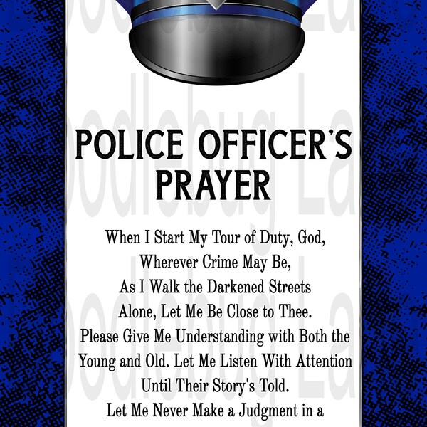 Police Officers Prayer Sign - Etsy