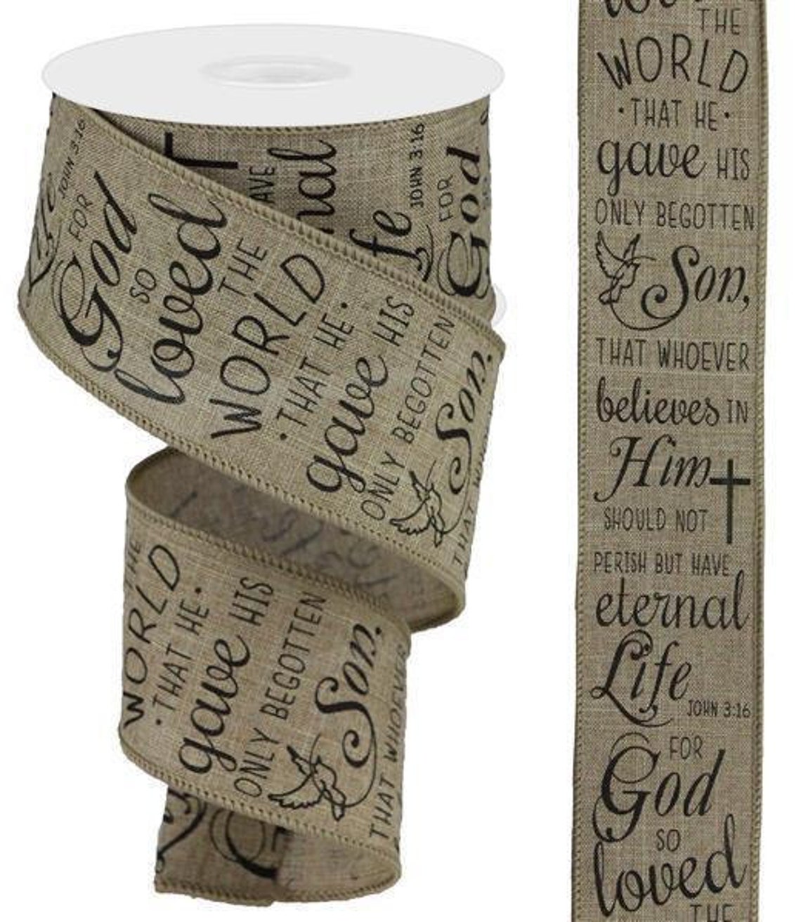 Wired Ribbon Inspirational Ribbon Royal Burlap Ribbon - Etsy