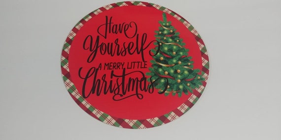 Christmas Wreath Sign Merry Little Christmas Christmas | Etsy