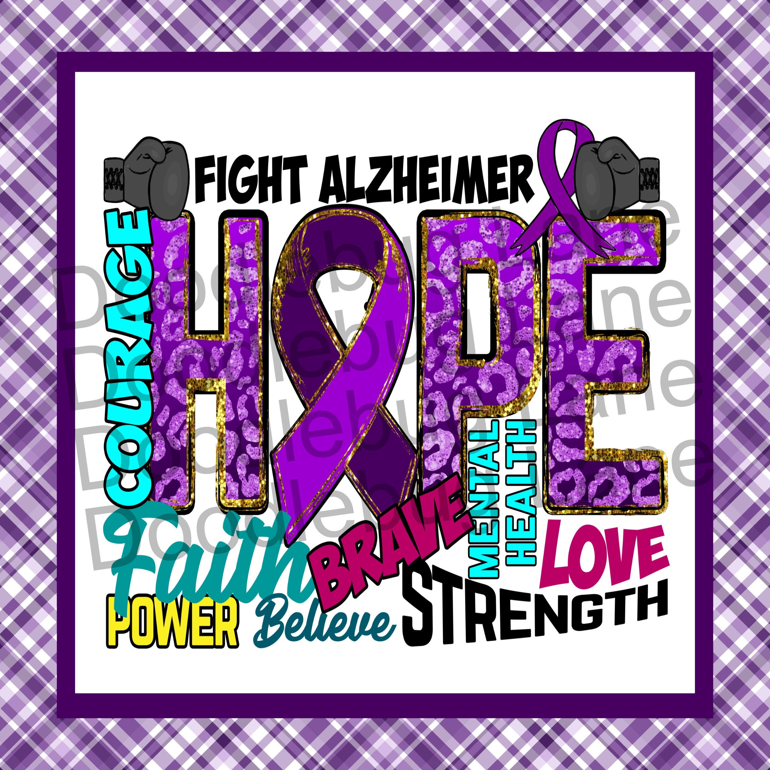 Fight Alzheimers Alzheimer Awareness Alzheimer Wreath Sign | Etsy