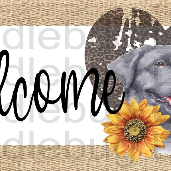 Black Lab Welcome Sign - Etsy