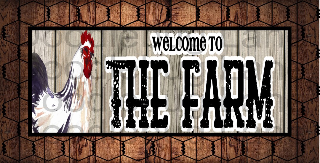 Welcome to the Farm-metal Wreath Sign-farmhouse Wreath Sign-chicken ...