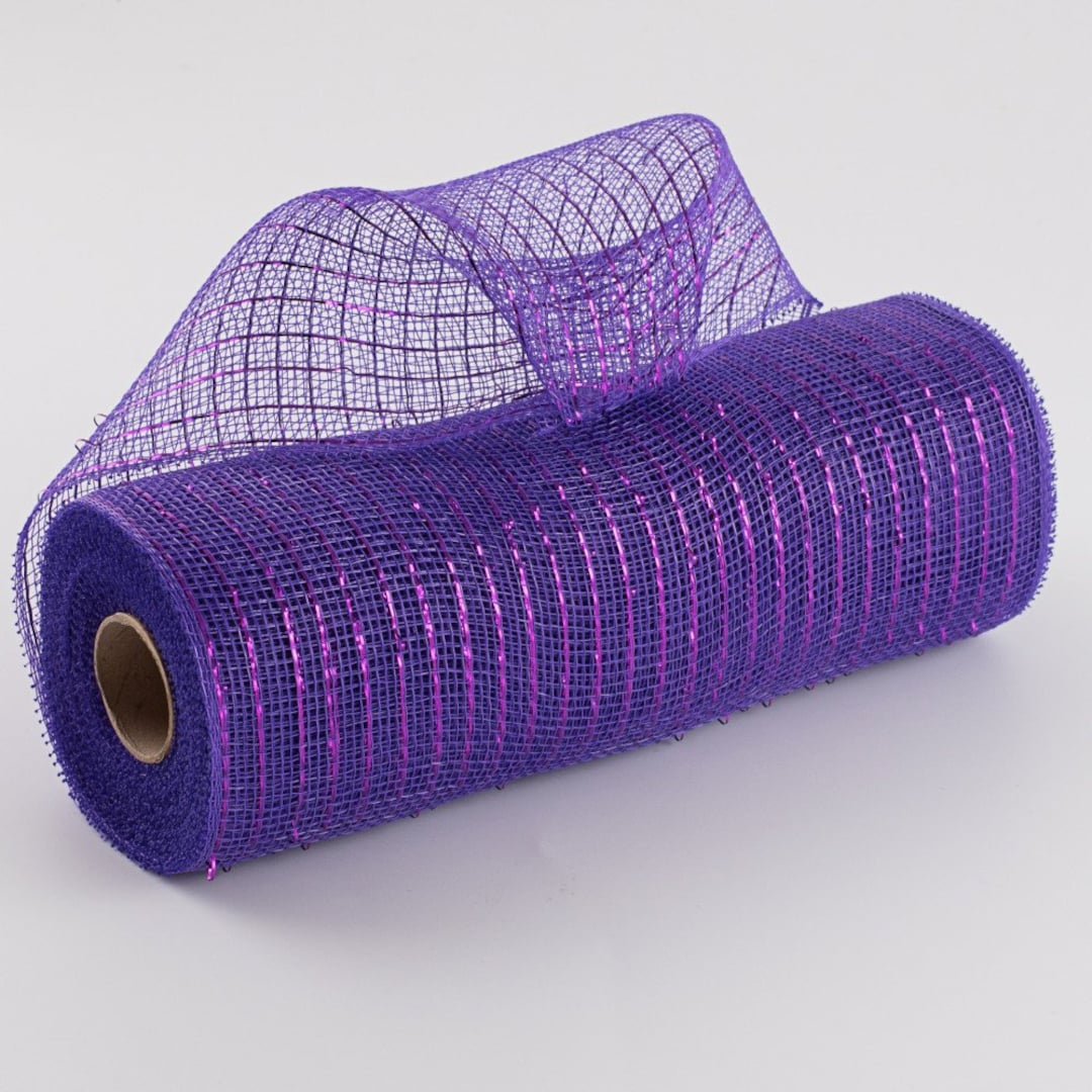 Poly Deco Mesh - Metallic Purple Deco Mesh - 10" X 10 Yds - RE130123 - Etsy