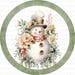 Seafoam Victorian Snowman Wreath Sign - Winter Wreath Decor - Snowman ...