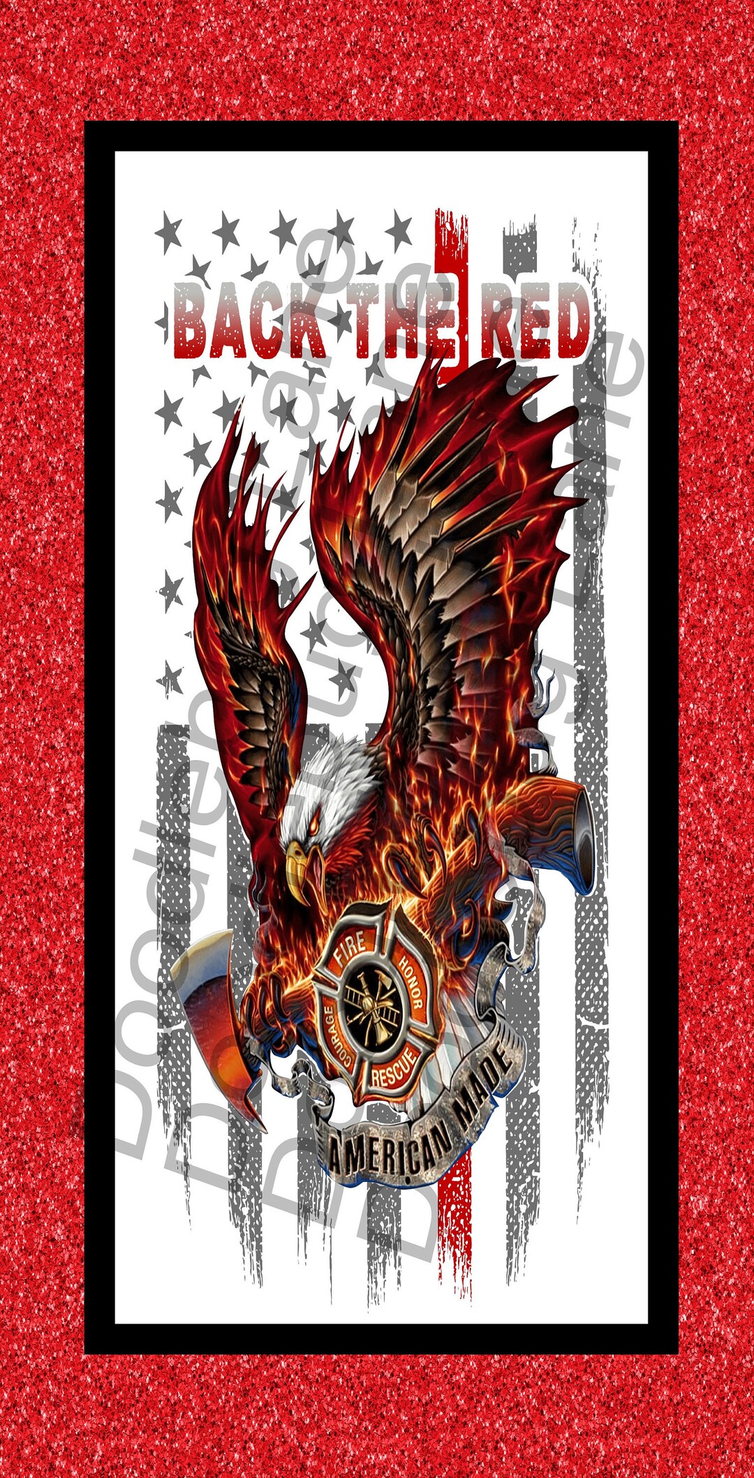 Fireman Sign-back the Red-firefighter Decor-thin Red Line-support ...