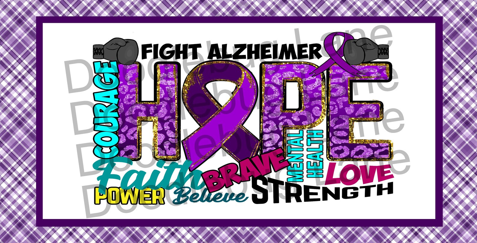 Fight Alzheimers Alzheimer Awareness Alzheimer Wreath Sign - Etsy