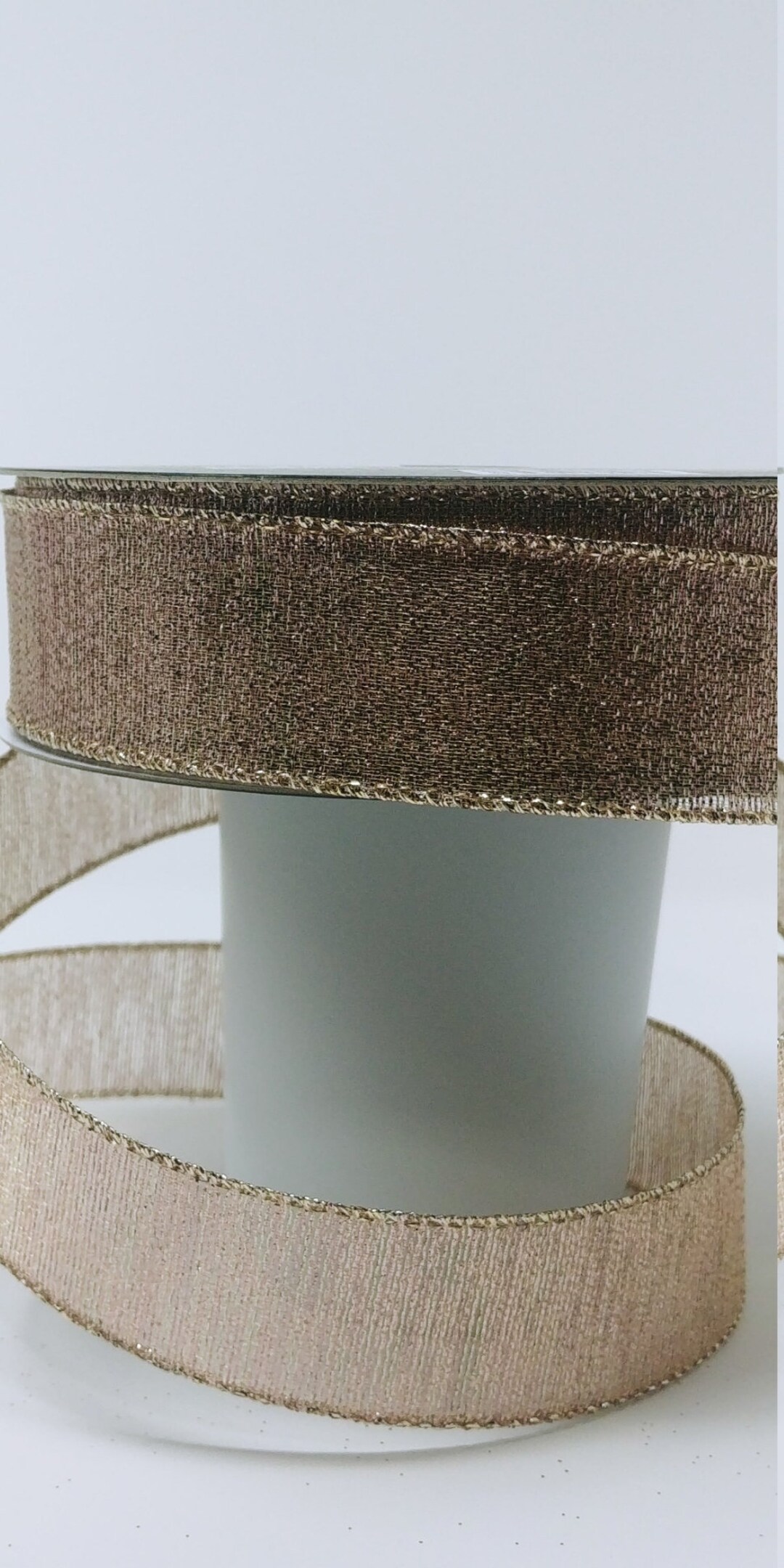 Wired Ribbon - Rose Gold Metallic Ribbon - All Occasion Ribbon - 1.5" X ...