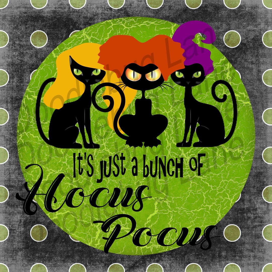 Halloween Wreath Sign-hocus Pocus-black Cat-metal Wreath Sign-halloween ...