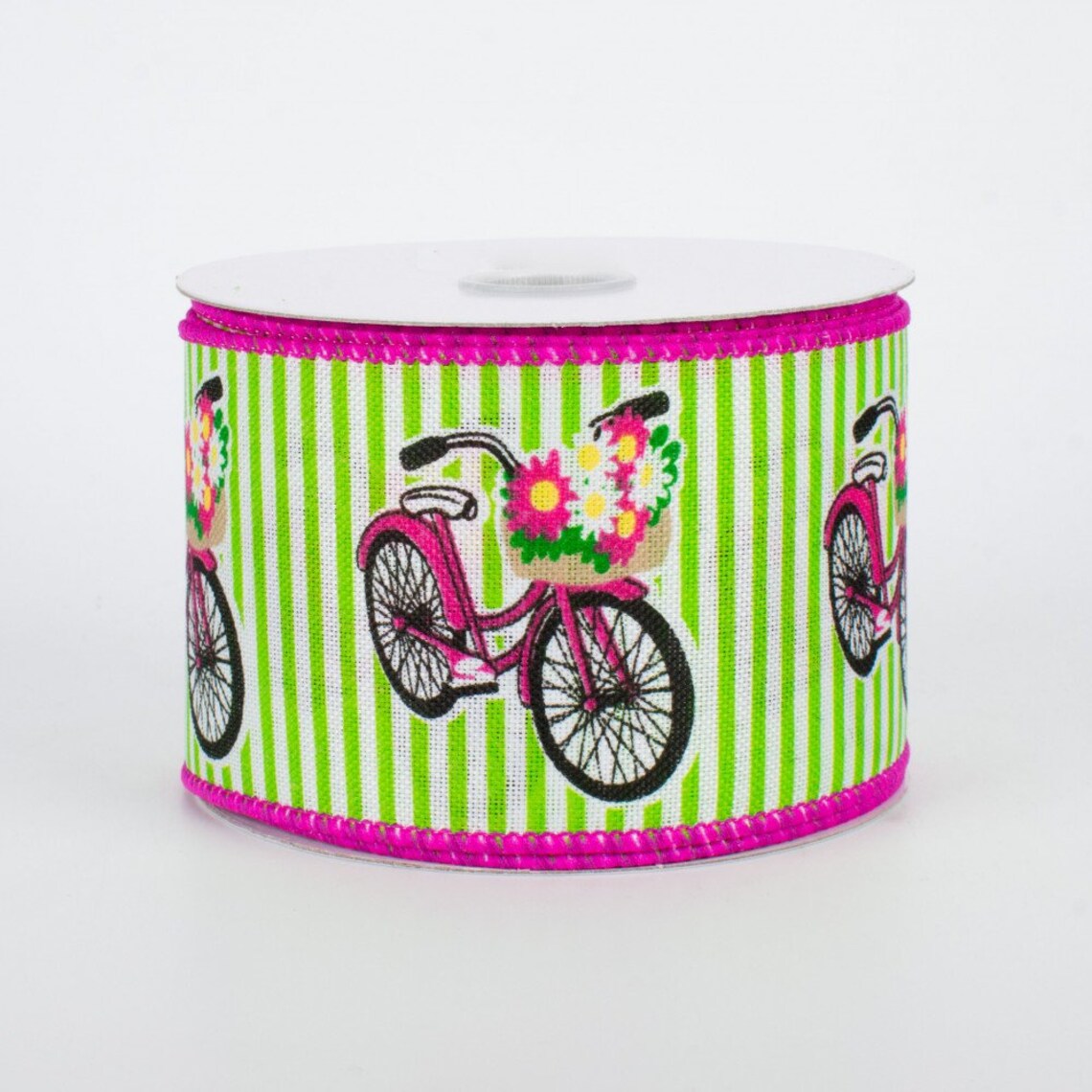 Flower Bike Ribbon Wired Edge Ribbon Spring Ribbon | Etsy