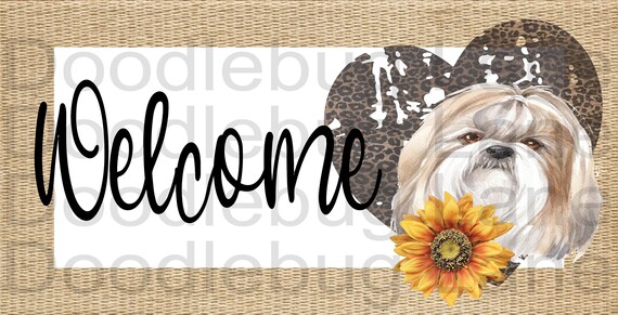 Welcome Dog Sign-yorkie Sign-animal Sign-leopard Print - Etsy