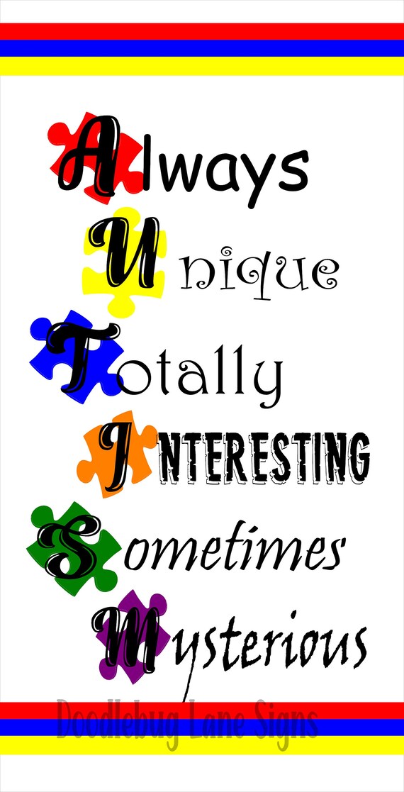 Autism Awareness Sign-autism Wreath Sign-rectangle Sign-autism | Etsy