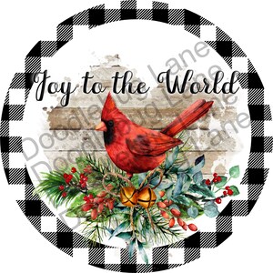 Christmas Wreath Sign-joy to the World-christmas Cardinal Metal Wreath ...
