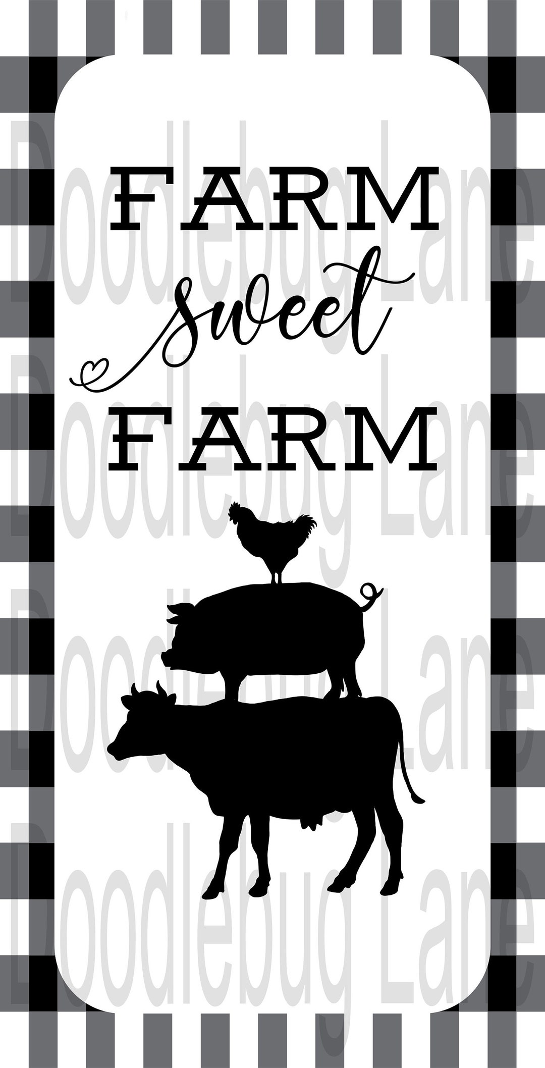 Metal Wreath Sign - Farm Sweet Farm - Farmhouse Sign - Farm Animals ...
