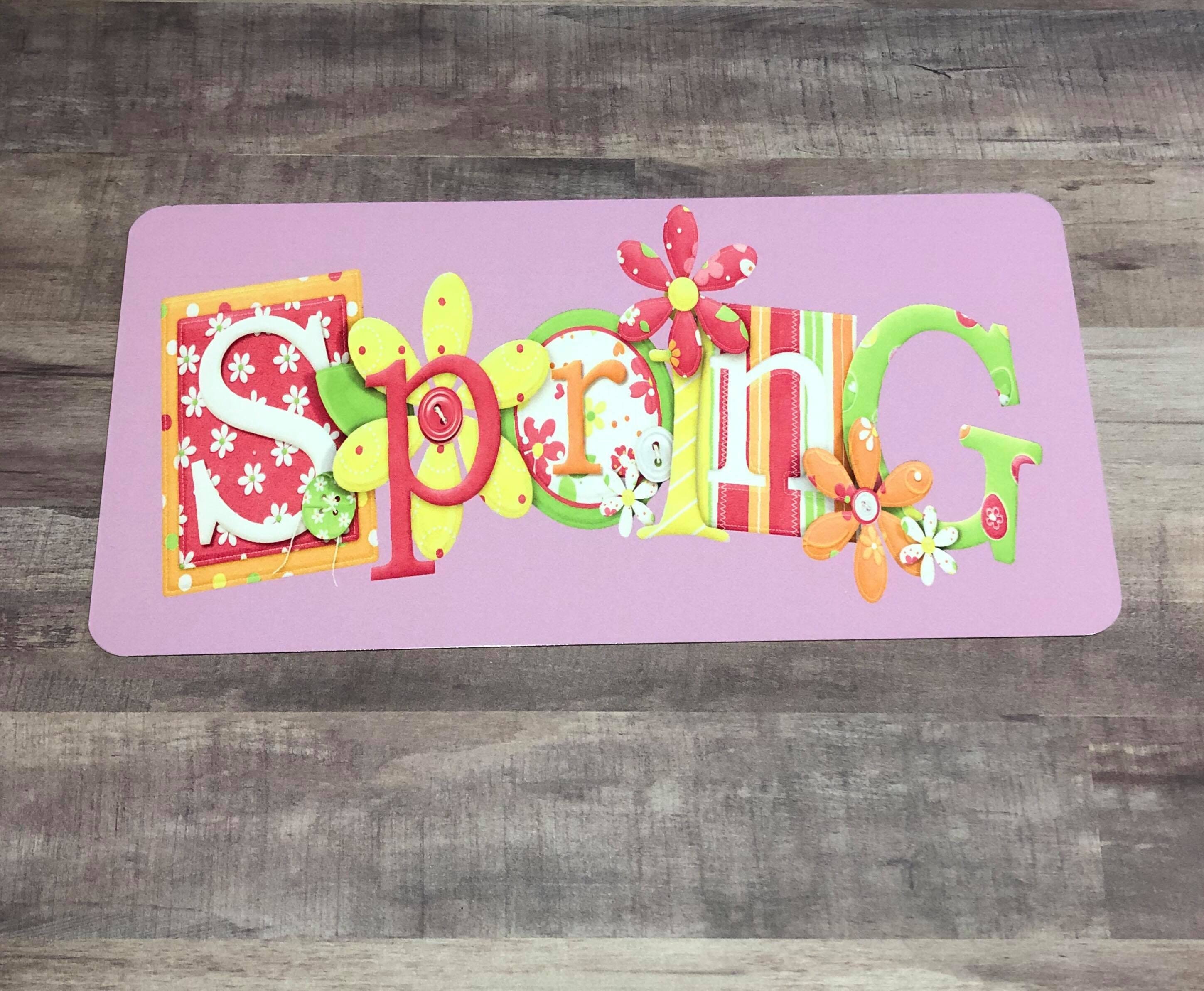 Metal Wreath Sign Floral Spring Spring Wreath Spring | Etsy