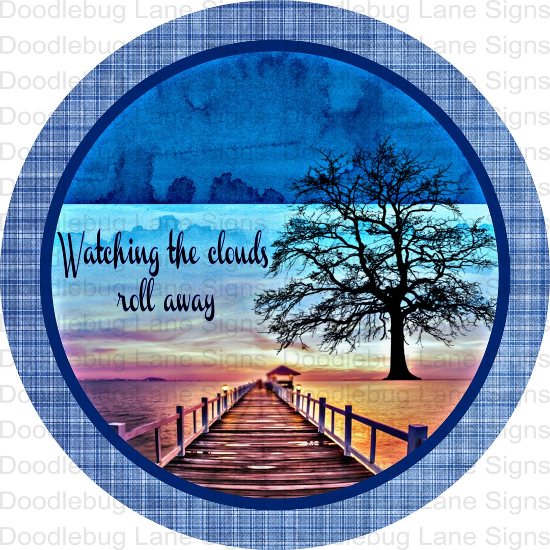 Sunset Sign-sign-dock of the Bay-round Wreath Signs-metal Wreath Signs ...