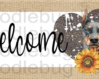 Doberman Welcome Sign - Etsy