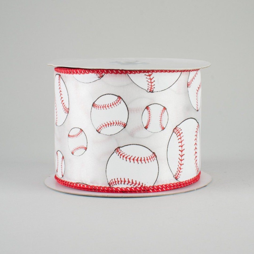 Wired Ribbon - Baseball Ribbon - Baseball Decor - Sports Ribbon ...