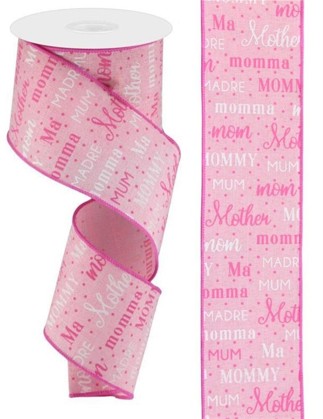 Wired Edge Ribbon-mom Ribbon-mothers Day Ribbon-2.5"x10 Yards-ma, Momma ...