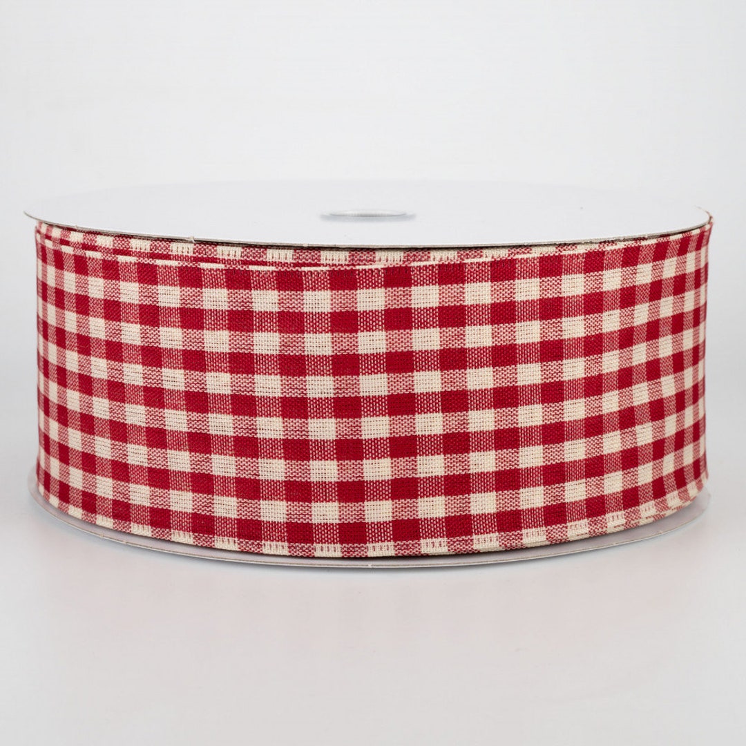 Wired Ribbon - Primitive Gingham Ribbon - Farmhouse Ribbon - Farmhouse ...