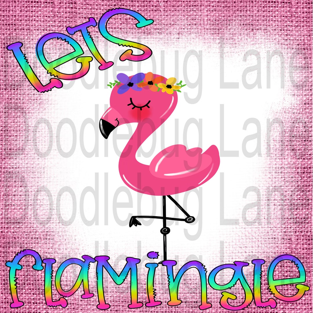 Pink Flamingo Sign-lets Flamingle-flamingo Sign-fun and Whimsical ...