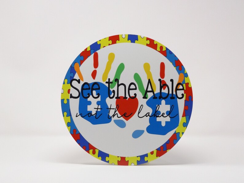 Autism Awareness Sign Autism Decor Puzzle Pieces Autism | Etsy