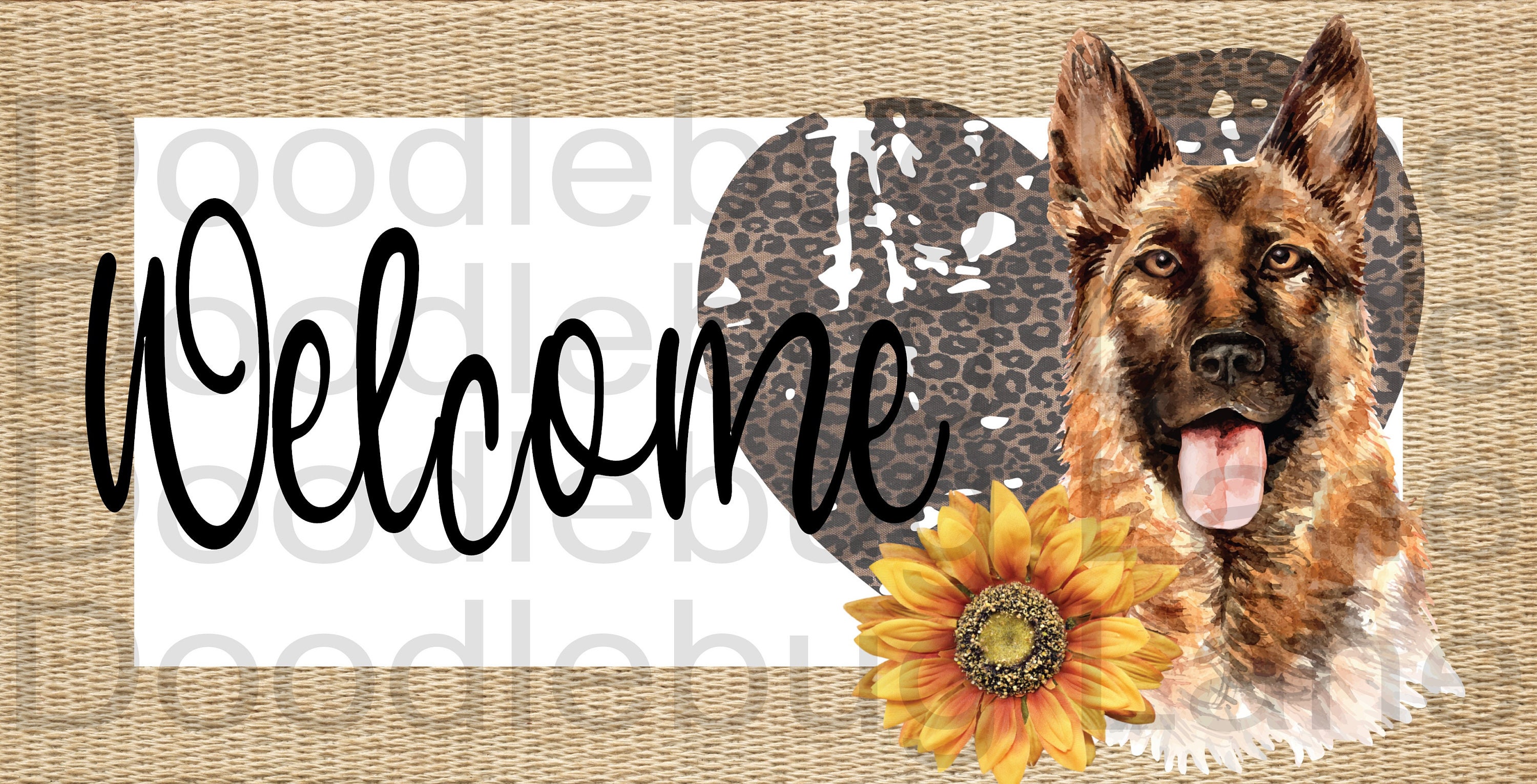 Welcome Wreath Sign-german Shepherd-welcome Sign-police - Etsy