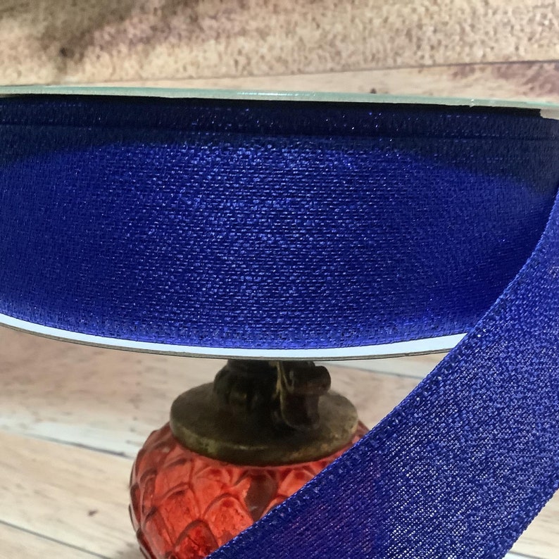 1.5 X 5 Yards Royal Blue Metallic Ribbon Wired Ribbon - Etsy