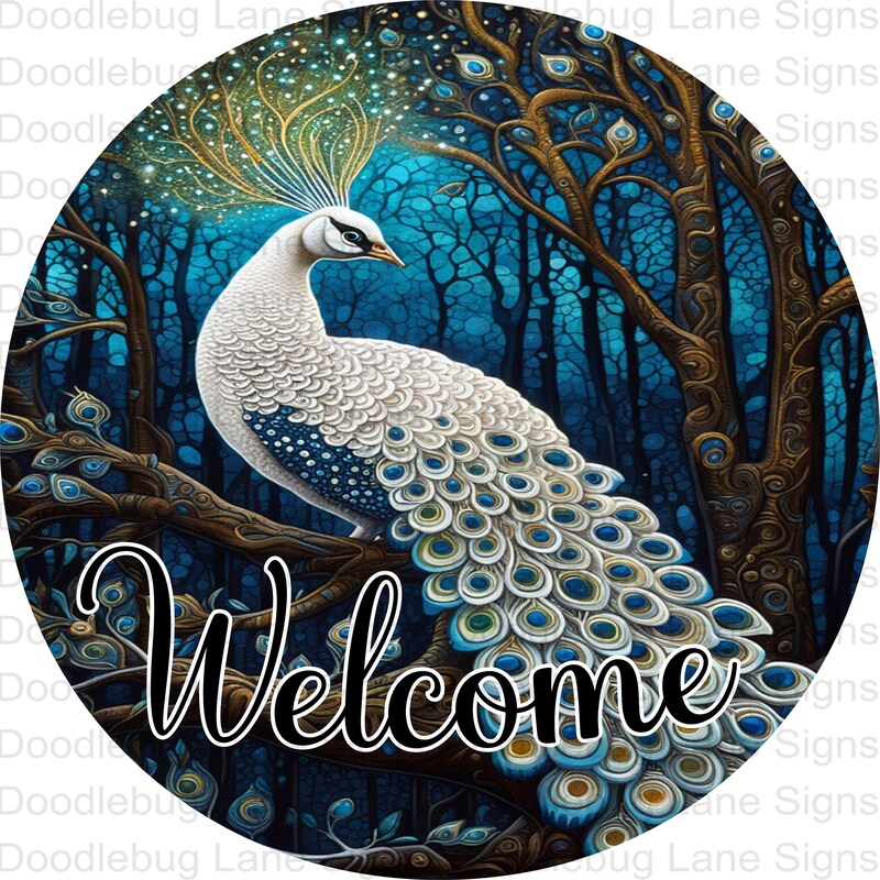 Peacock Welcome Sign - Etsy