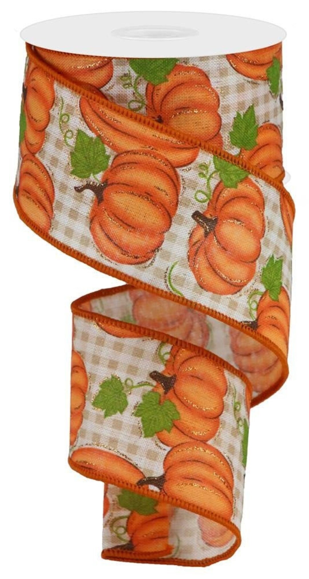 Wired Ribbon - Fall Ribbon - Thanksgiving Ribbon - Pumpkin Patch on ...