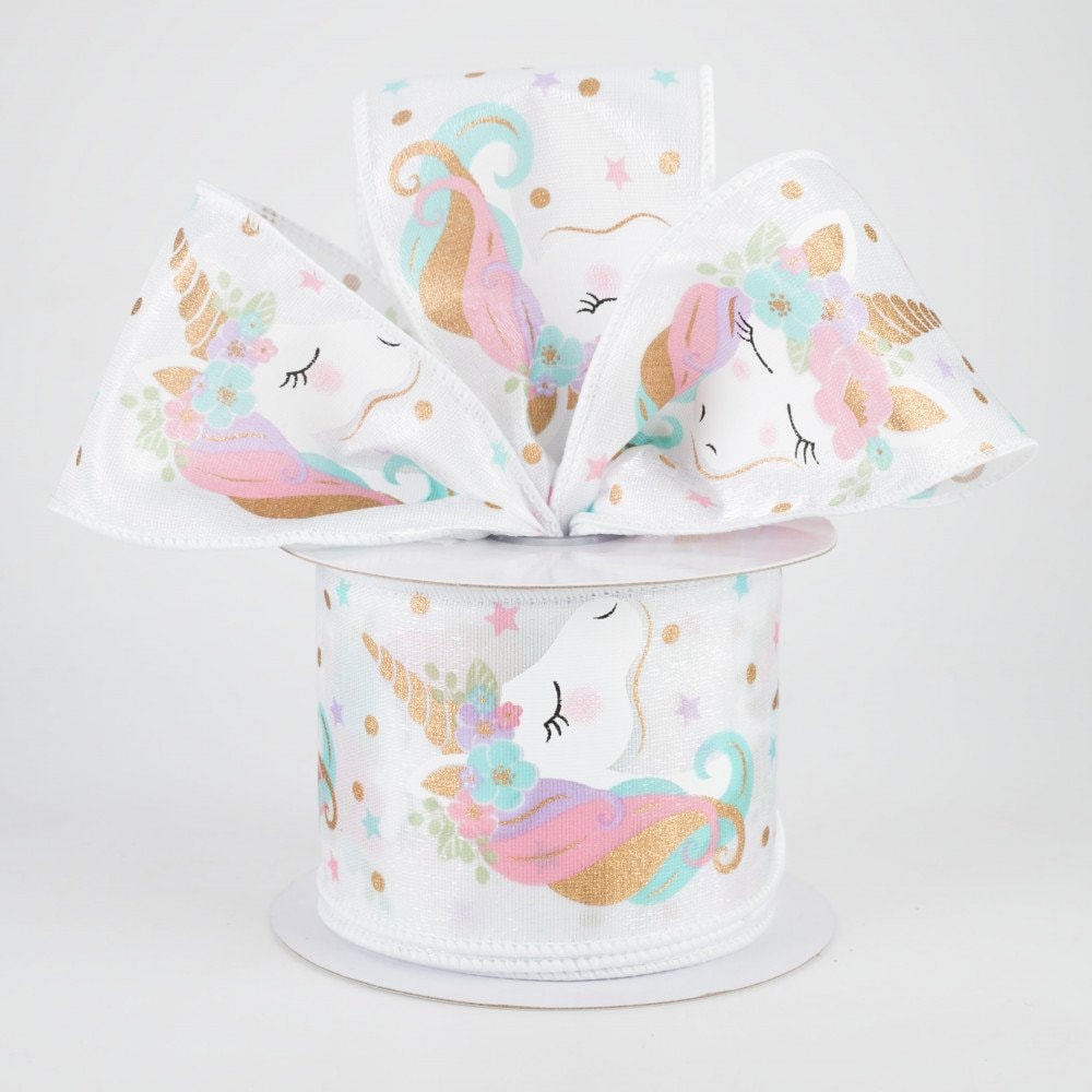 Unicorn Ribbon : White Birthday Ribbon Whimsical Ribbon - Etsy