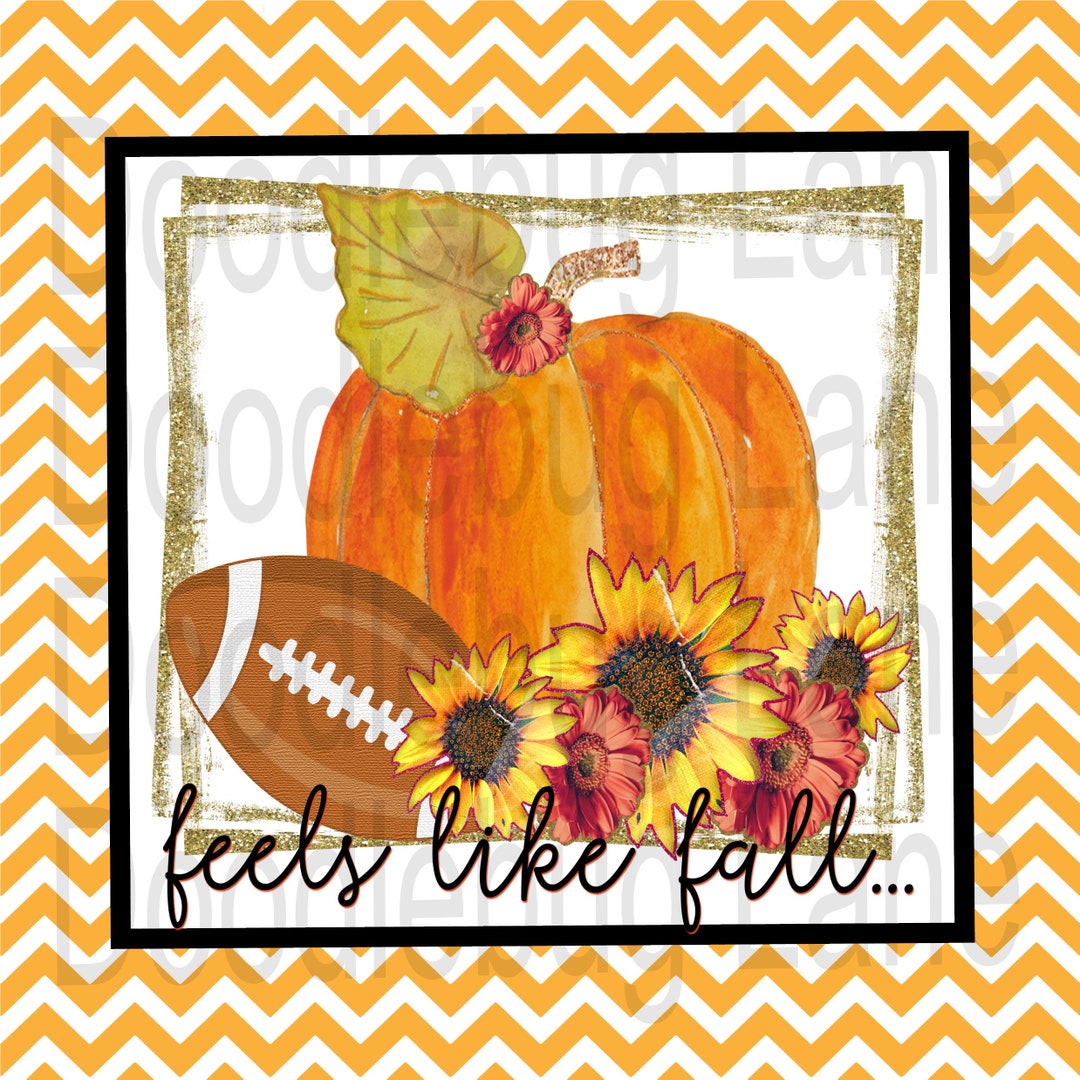 Fall Wreath Sign - Feels Like Fall - Pumpkins and Sunflowers - Metal ...