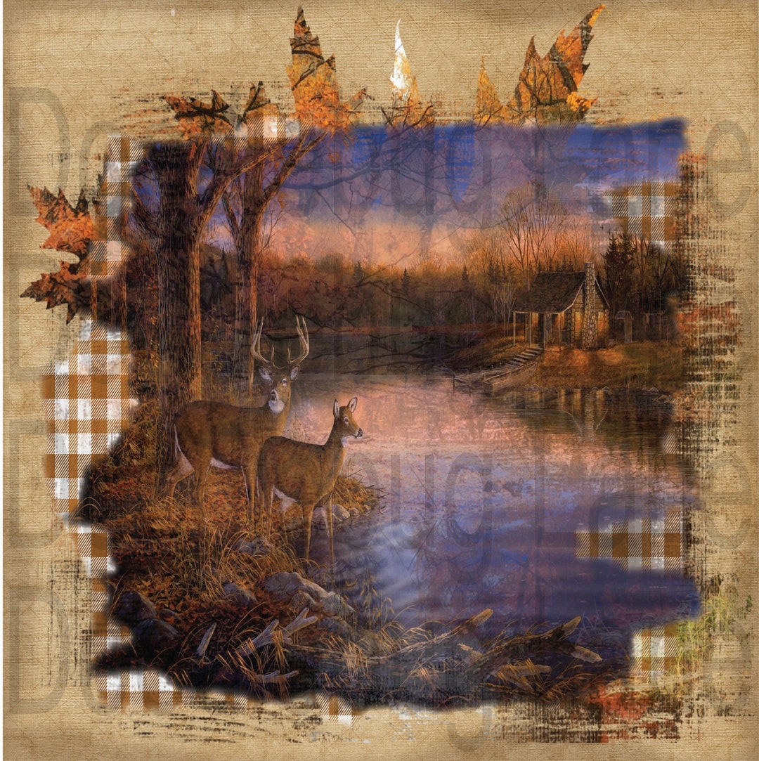 Deer Sign - Man Cave Sign - Cabin in the Woods - Fall Wreath Sign ...