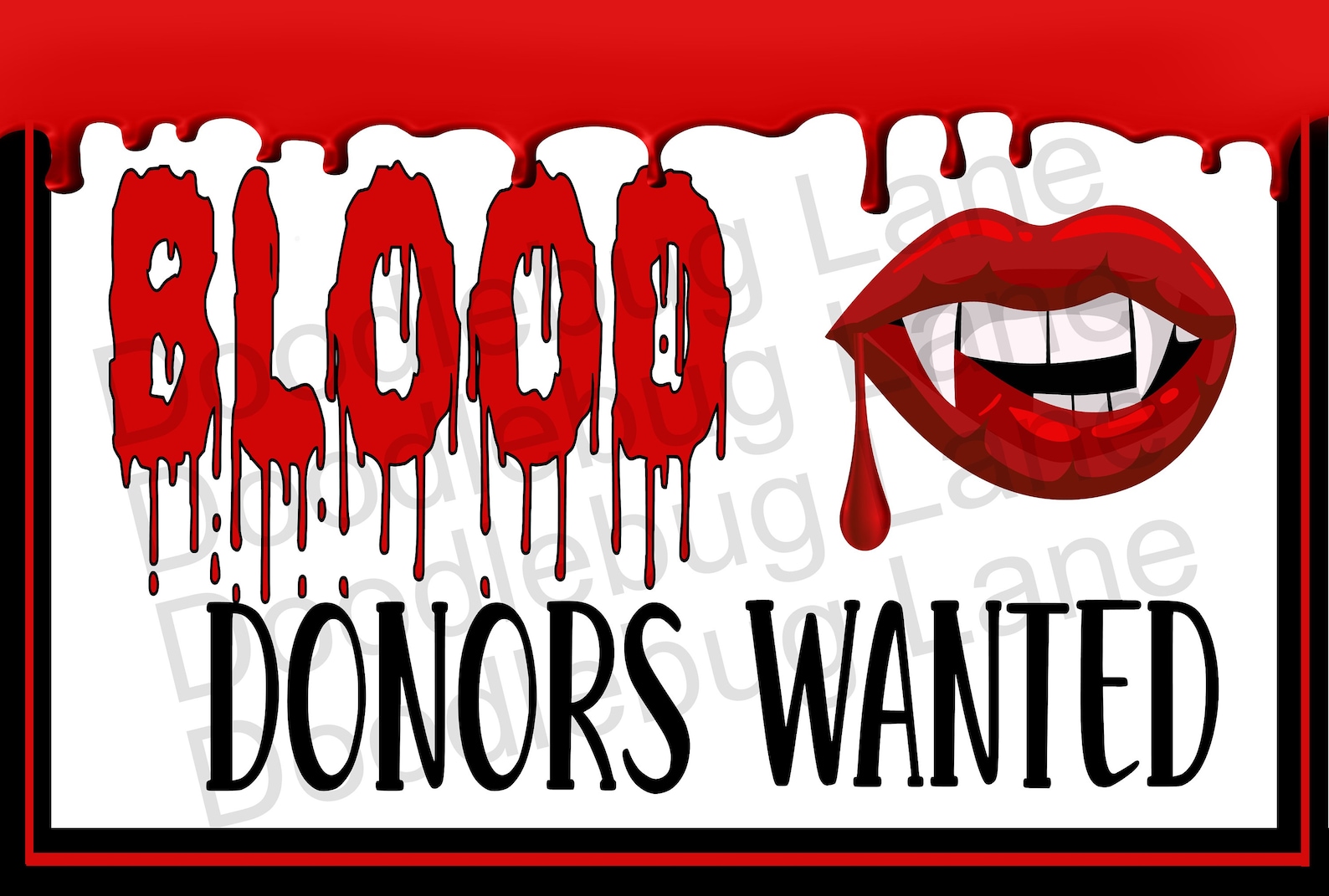 Halloween Sign-Blood Donors Wanted-Vampire Sign-Halloween - Etsy.de