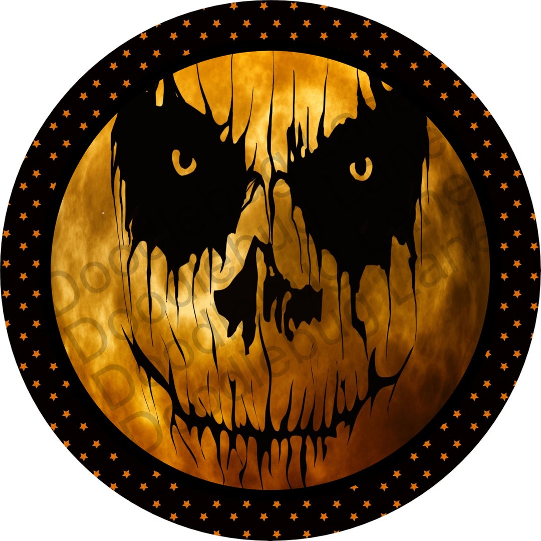 Halloween Sign-scary Pumpkin-scary Face-creepy Face Pumpkin-jack-o ...
