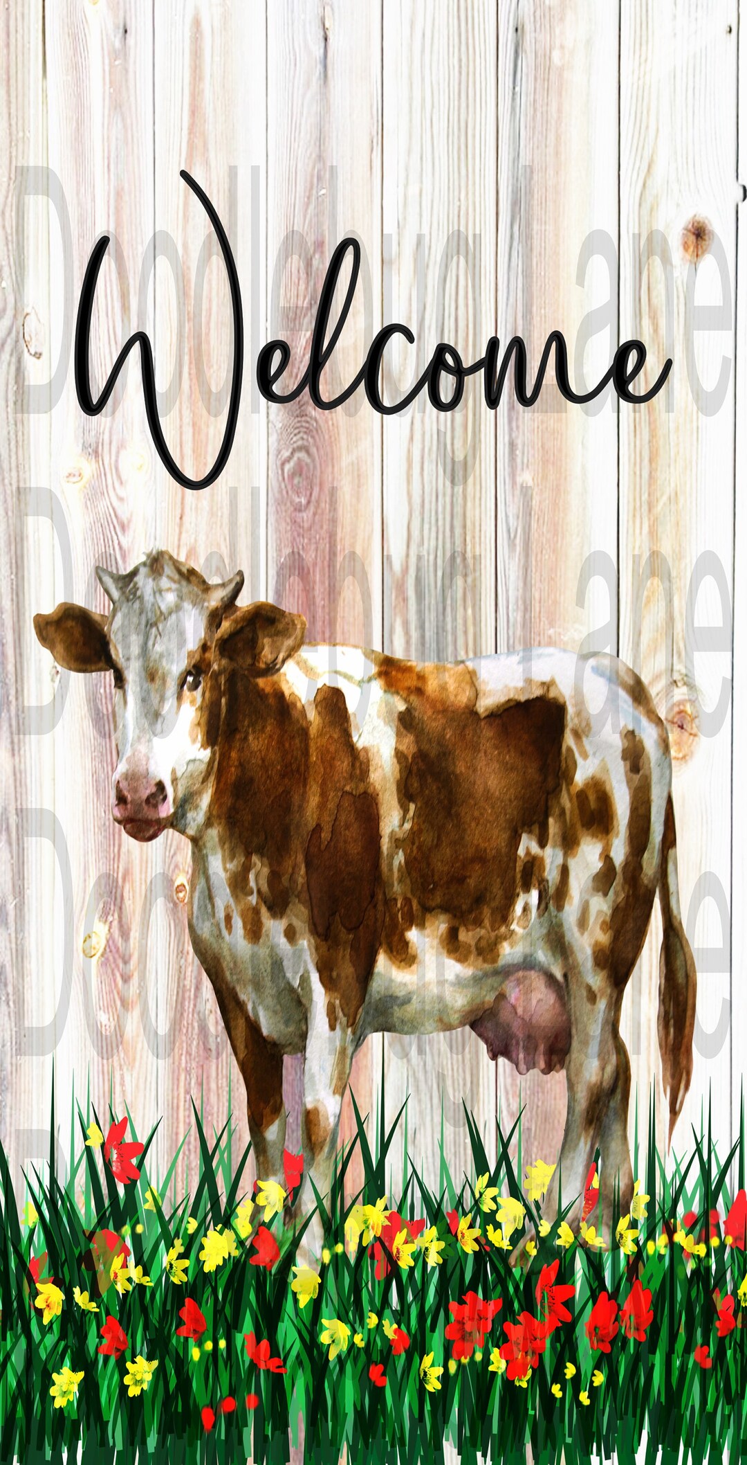 Welcome Wreath Sign-cow Sign-farmhouse Sign-farm Scene-metal Wreath ...