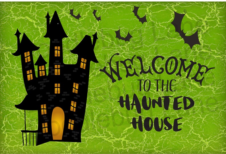 Halloween Wreath Sign-welcome to the Haunted House-welcome - Etsy