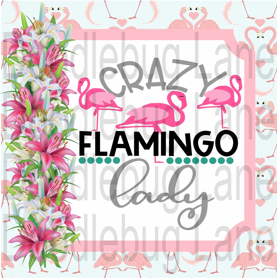Flamingo Wreath Sign-crazy Flamingo Lady-fun and Whimsical-pink ...