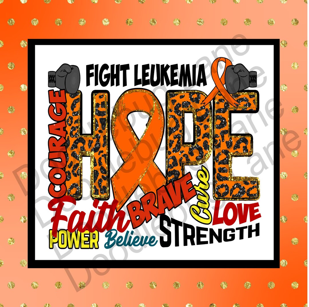 Leukemia Awareness - Fight Leukemia - Cancer Awareness Wreath Sign ...