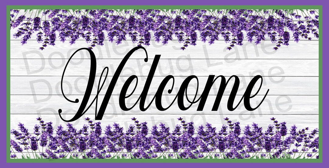 Welcome Wreath Sign-lavender Sign-welcome Sign-metal Wreath Sign ...