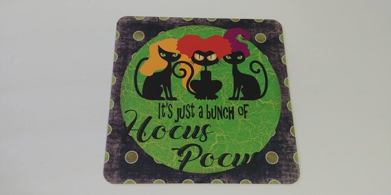 Halloween Wreath Sign Hocus Pocus Black Cat Metal Wreath | Etsy