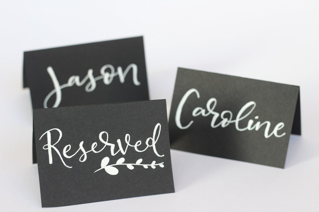 Calligraphy Placecards and Reserved Place Cards// Wedding Calligraphy ...