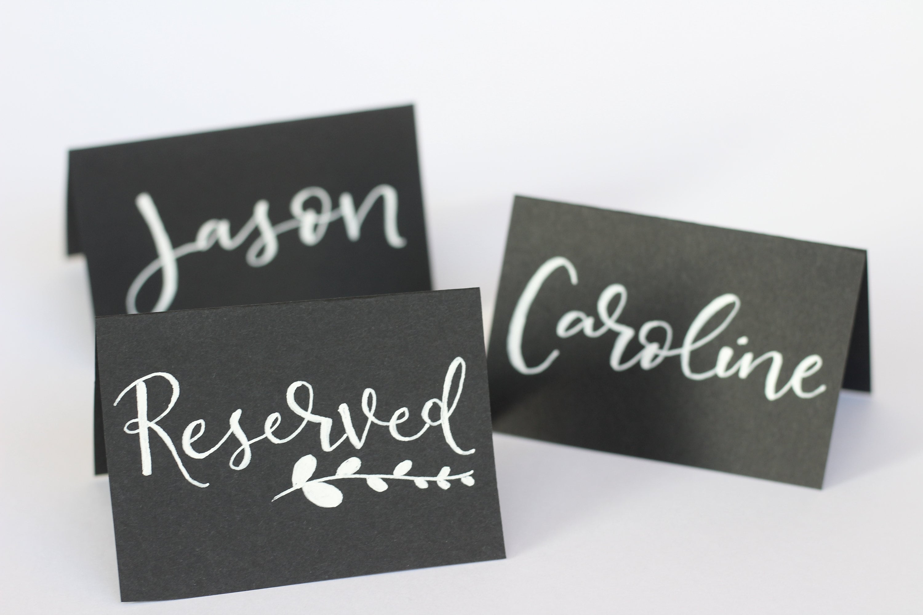 Calligraphy Placecards and Reserved Place Cards// Wedding Calligraphy ...