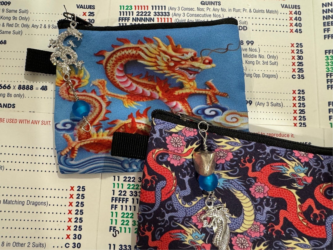Set of Mahjongg Dragon Change Purse - Etsy